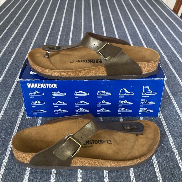 Birkenstock | Shoes | Birkenstock Gizeh Bs Mens Golden Brown Narrow Fit ...